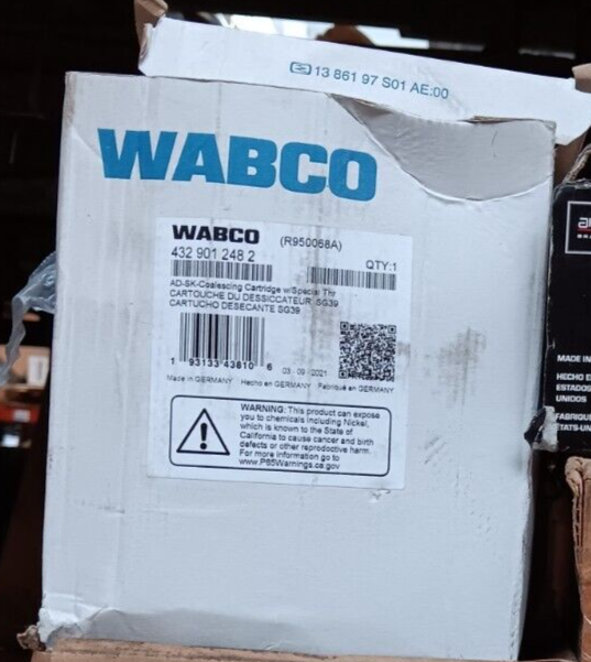 GENUINE WABCO 432-901-248-2 AD-SK-COALESCING CARTRIDGE *FREE SHIPPI...