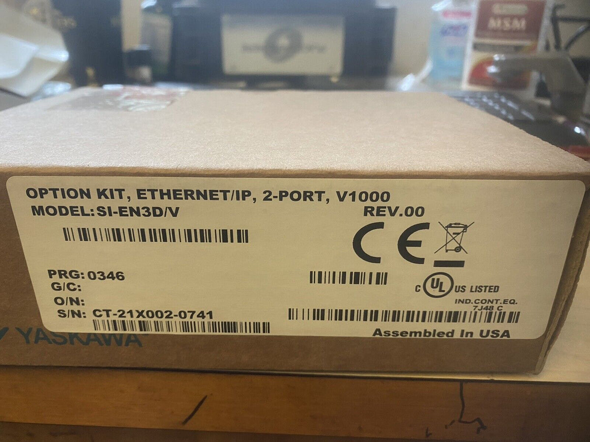 BRAND NEW YASKAWA SI-EN3D/V V1000 2-PORT ETHERNET/IP OPTION KIT NEW...