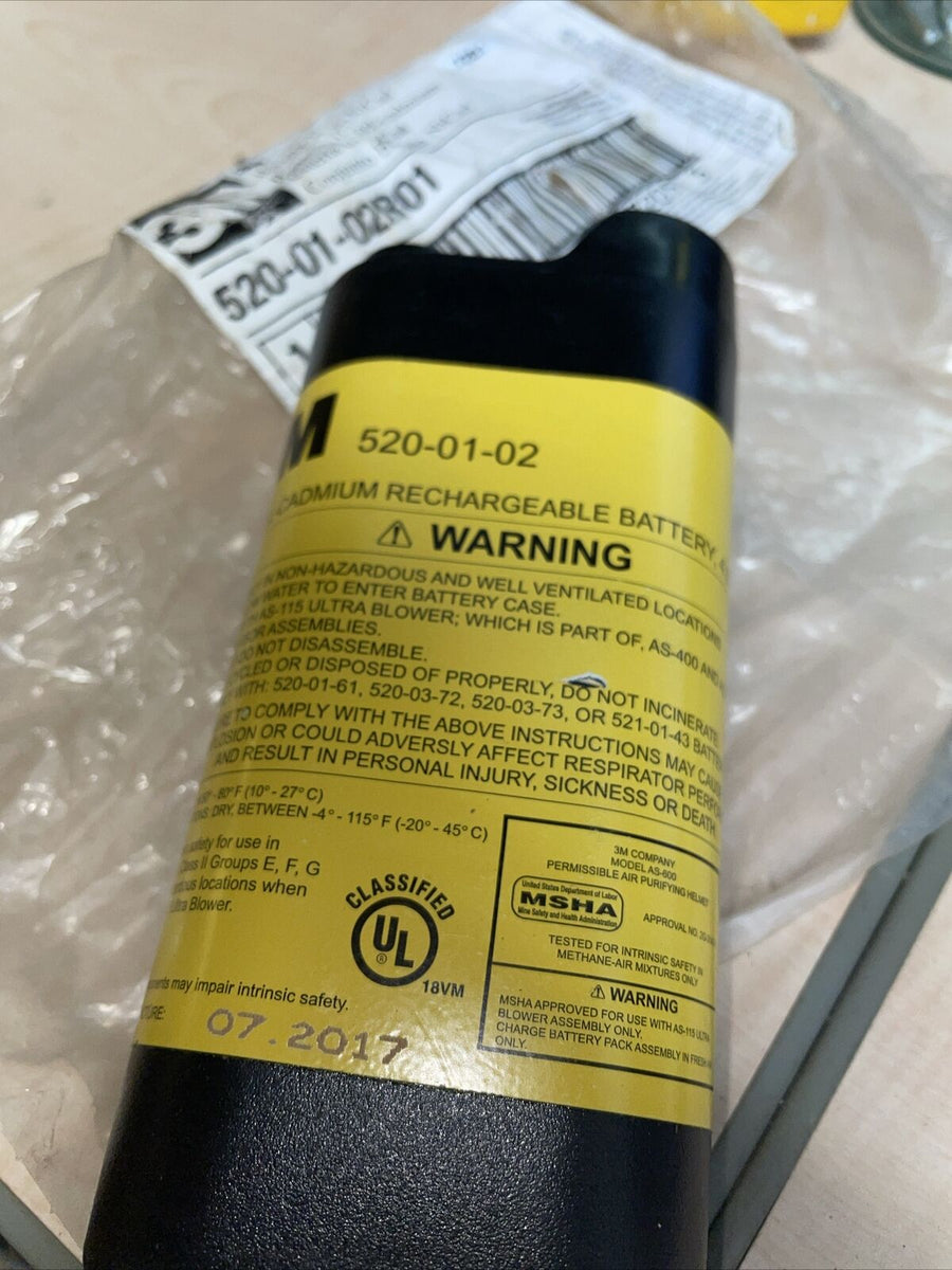 NEW 3M 520-01-02R01 RECHARGEABLE BATTERY PACK NICKEL-CADMIUM INTRIN...