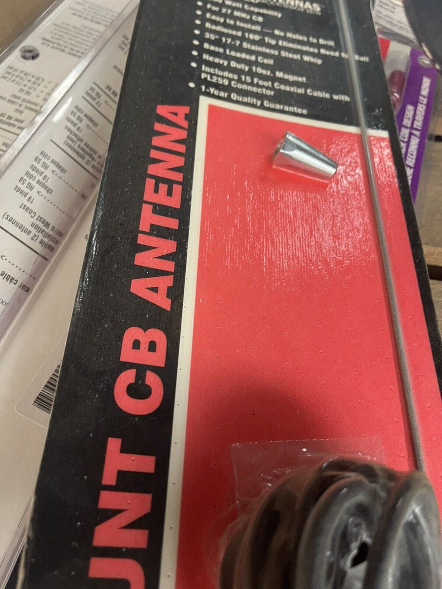 K40 35" Magnet Mount 300 Watt Stainless Steel CB Antenna K-30 ...