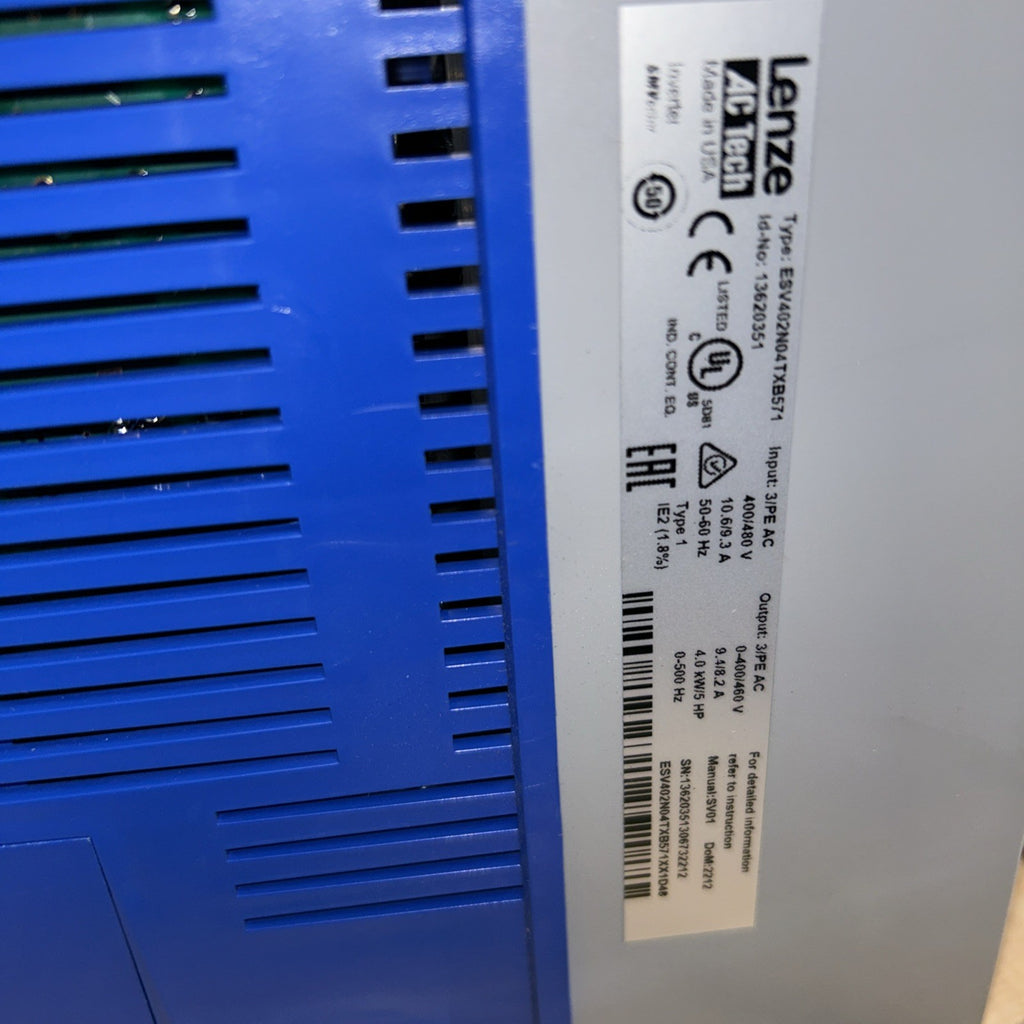 NEW Lenze AC Tech SMVector 5 HP Inverter ESV402N04TXB(571) XX1G48,