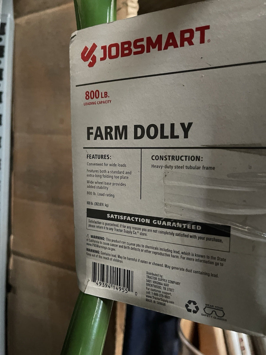 BRAND NEW JOBSMART 800LB 2-WHEEL FARM DOLLY *FREE SHIPPING* | Mega ...