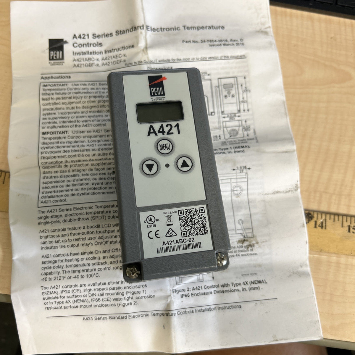 NEW Johnson Controls A421ABC-02 Digital Temperature Controller | Me...