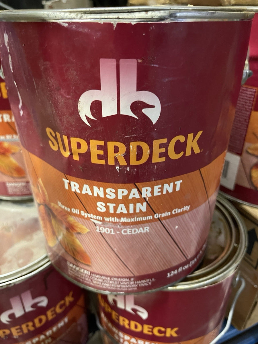 Sherwin Williams SUPERDECK TRANSPARENT STAIN 1901 CEDAR, 124 FL OZ ...
