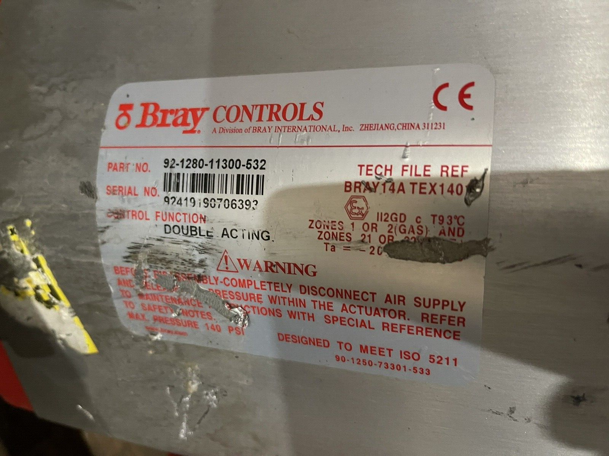 Bray Controls 92-1280-11300-532 Double Acting Pneumatic Actuator SR...