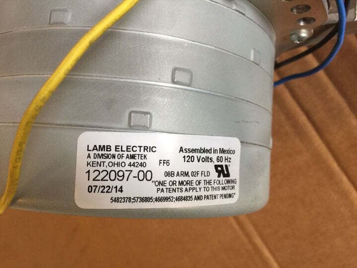 NEW LAMB ELECTRIC MOTOR, 5.7" TANGENTIAL 120V BALL/BALL 122097...