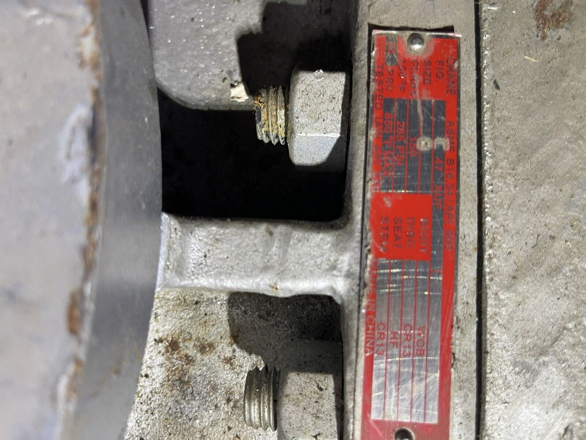 NEW- CRANE C47 XUF GATE VALVE WCB CLASS 2 150 J35 CR13 HF B16.34