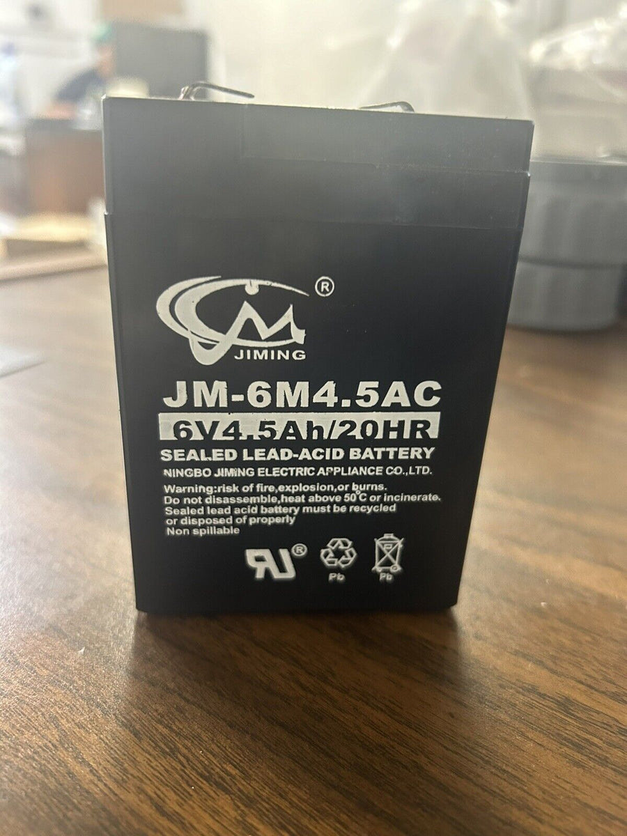 Jiming JM-6M4.5AC 6V 4.5Ah/20HR Sealed Lead Acid Battery | Mega Mar...