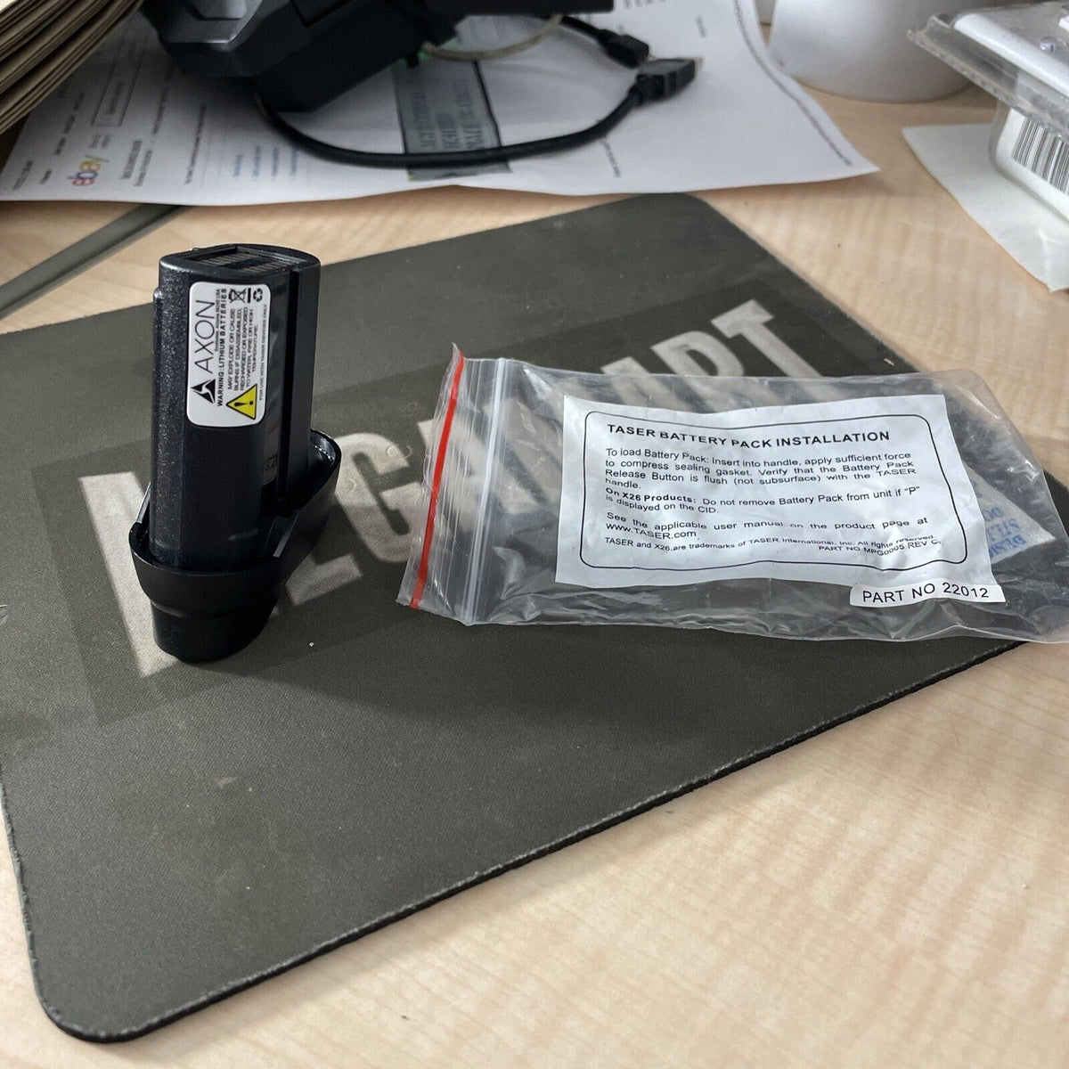 NEW AXON TASER REPLACEMENT BATTERY 22012 X26 *FREE SHIPPING | Mega ...