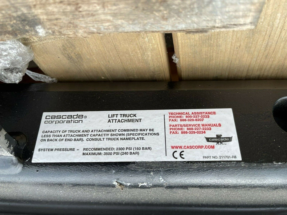 NEW GENUINE CASCADE LIFT TRUCK FORKLIFT SIDESHIFTER ATTACHMENT 2117...