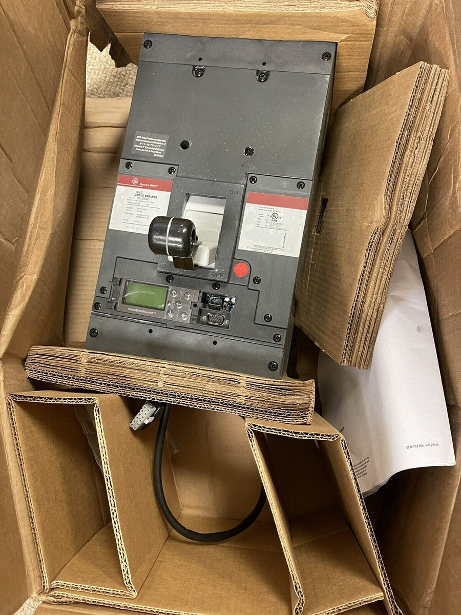 NEW GE SPECTRA RMS CIRCUIT BREAKER SKLL3608L4XX, Molded Case, 800A,...