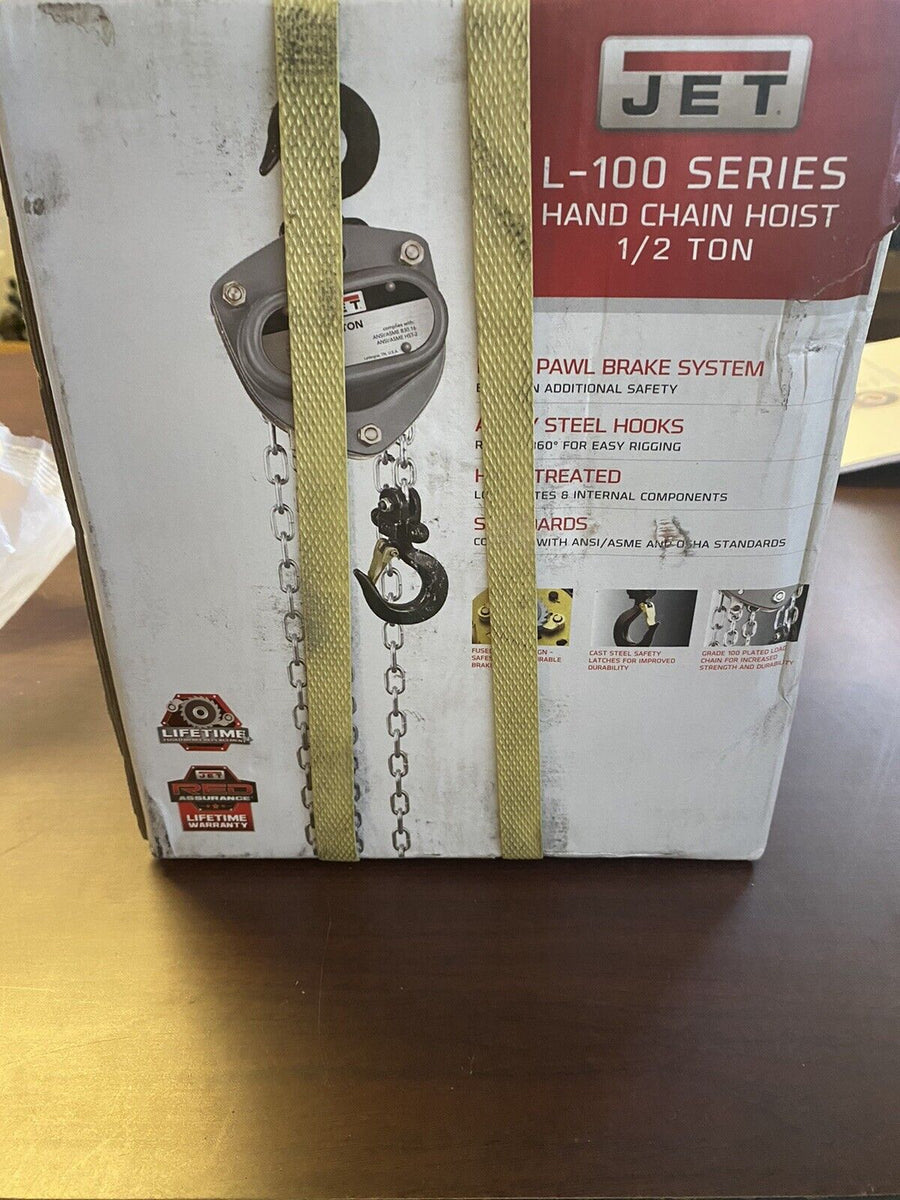 BRAND NEW GENUINE JET L100-50-10 1/2-Ton 10-Feet Lift Hoist | Mega ...