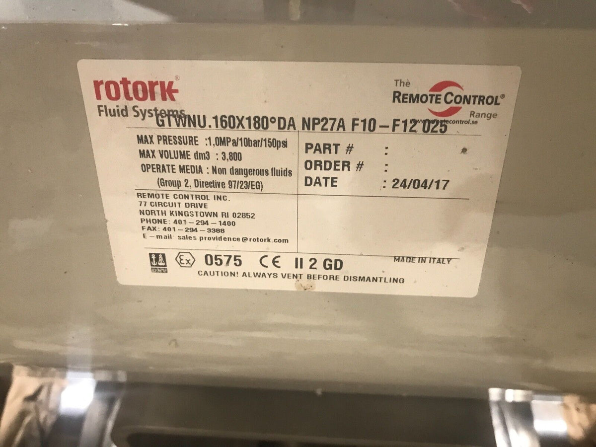 ROTORK ELECTRIC ACTUATOR, 6" GATE VALVE ASSEMBLY, WITH V200EX ...