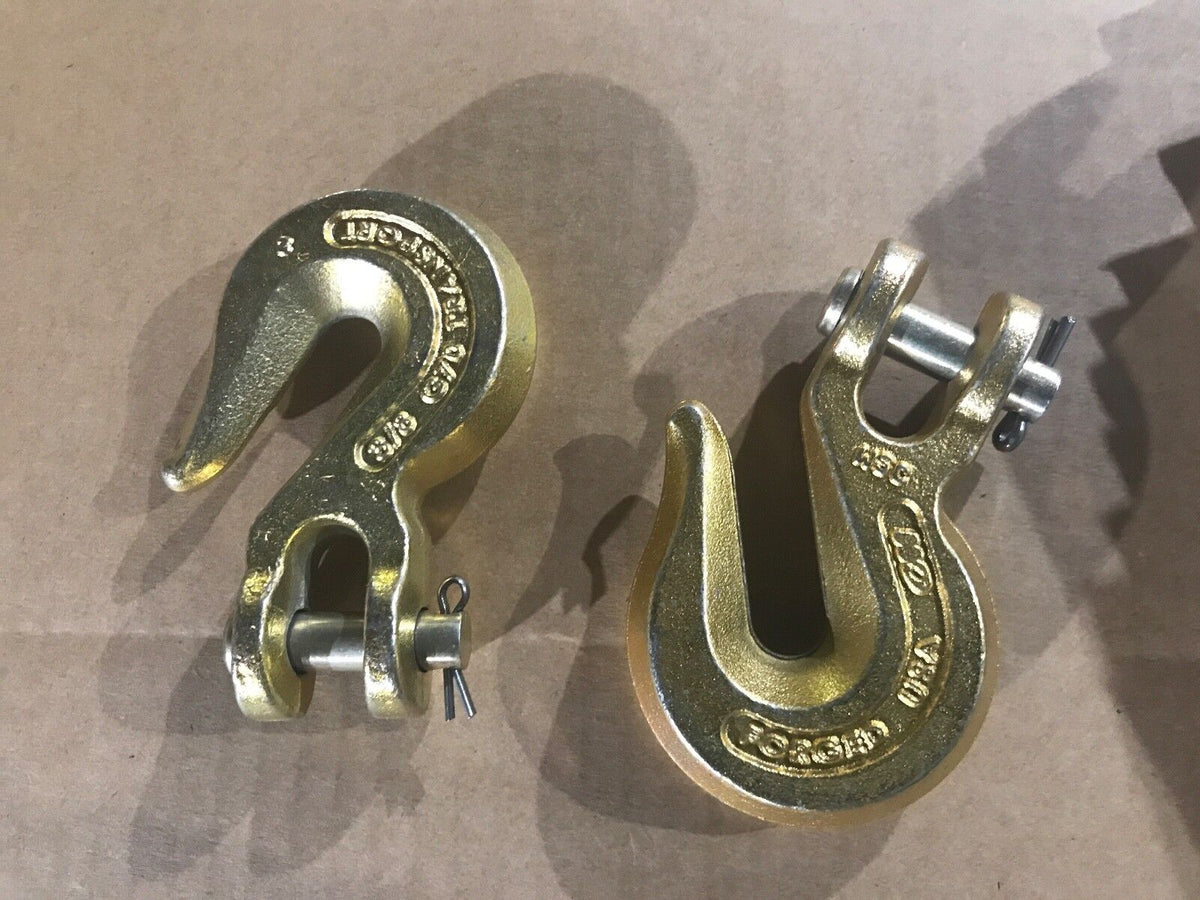 2 ,GENUINE DIXIE Clevis Grab Hook 3/8" # 62373 MADE IN THE USA...
