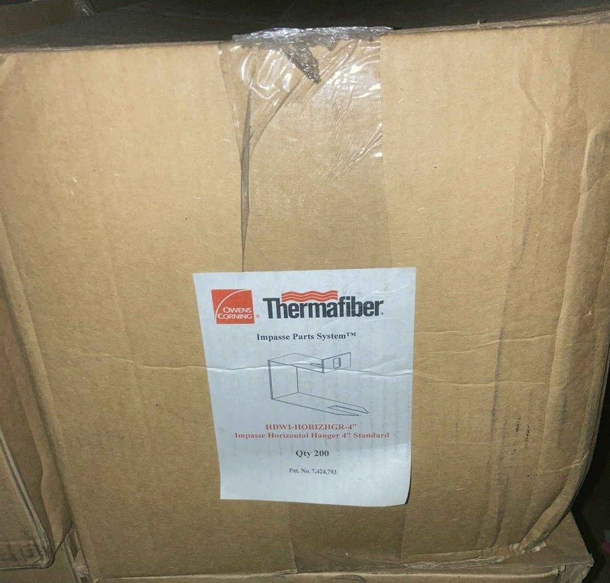 OWENS CORNING THERMAFIBER IMPASSE HORIZONTAL HANGER 4" STANDAR...