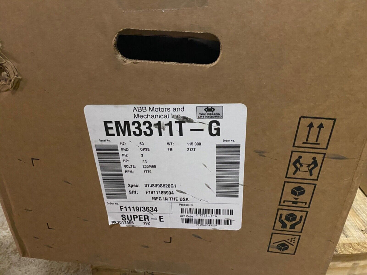 Nuevo EM3311T-G 7.5 HP, 1770 RPM Baldor Motor Eléctrico | Mega Mart...