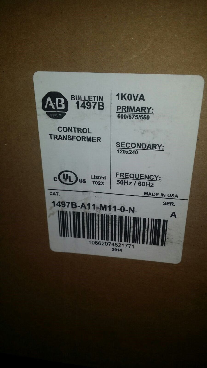 CONTROL TRANSFORMER ALLEN BRADLEY 1497B-A14-M11-0-N AB 1497BA14M110...
