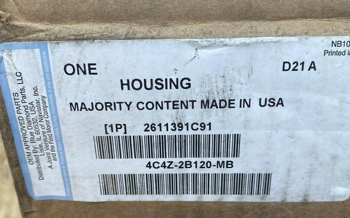 ONE NEW OEM HOUSING 4C4Z-2B120-MB D21A 2611391C91 OEM APPROVED PART...