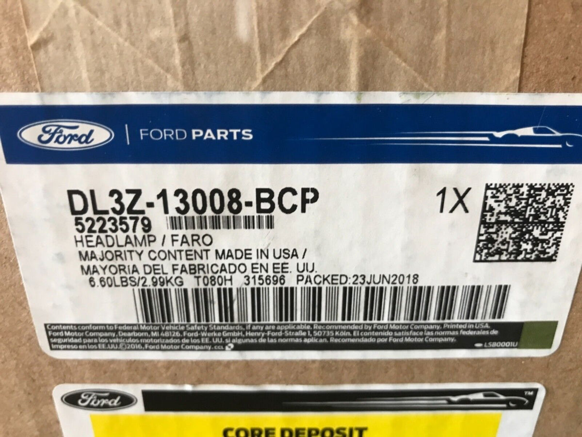 GENUINE OEM Headlamp Assembly Driver 2009-14 Ford F150 Halogen Clea...