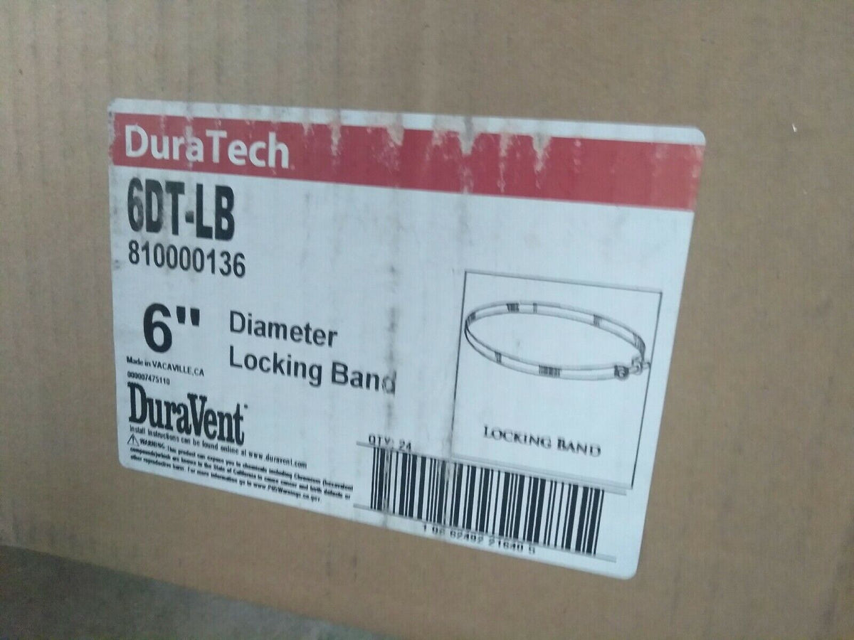 NEW DURAVENT 6" DuraTech Vent Pipe- Locking Ribbon #6DT-LB CAS...