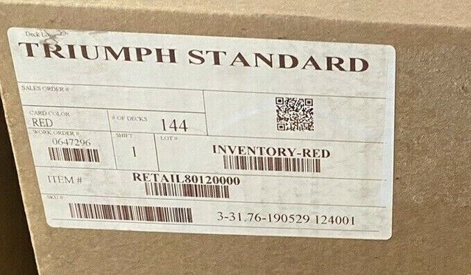 Nuevo 24 Paquete Triumph Playing Baraja de Cartas Estándar / Tamaño...