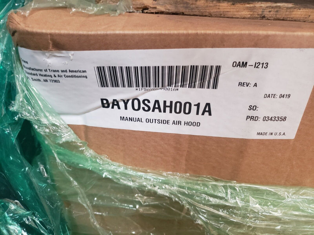 TRANE AMERICAN STANDARD BAYOSAH001A Fresh Air Kit Manual Damper Out...