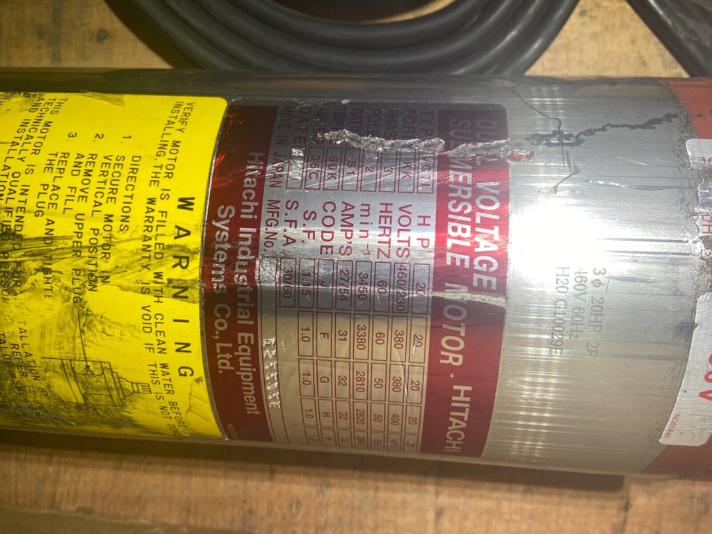 Berkeley DUAL VOLTAGE, Hitachi 6" Motor Submersible Pump, 20 H...