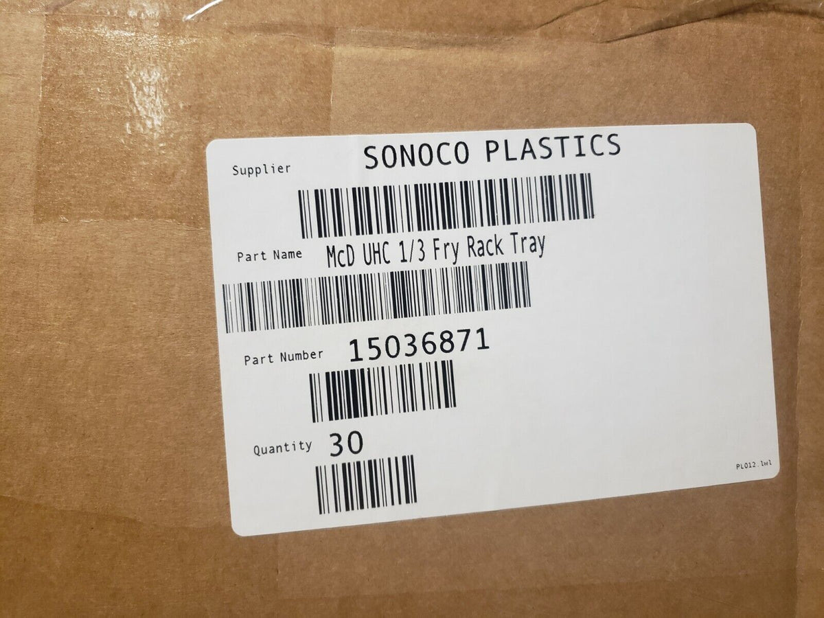 Sonoco Plastics 15036871 UHC Fry Rack Tray, 1/3" | Mega Mart W...
