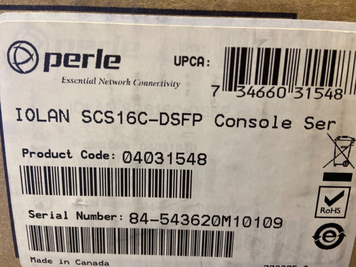 NEW PERLE SYSTEMS IOLAN SCS16C-DSFP CONSOLE SVR 04031548 | Mega Mar...