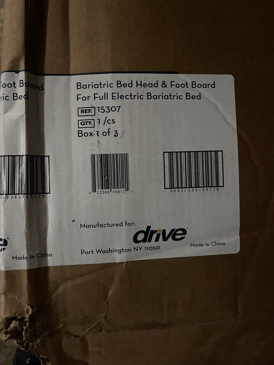 DRIVE MEDICAL BARIATRIC BED HEAD & FOOT BOARD FOR FULL ELECTRIC...