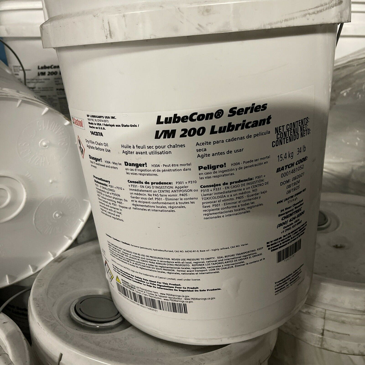 Castrol LubeCon I/M 200 Dry Film Conveyor Lubricant - 5 Gallon Pail...