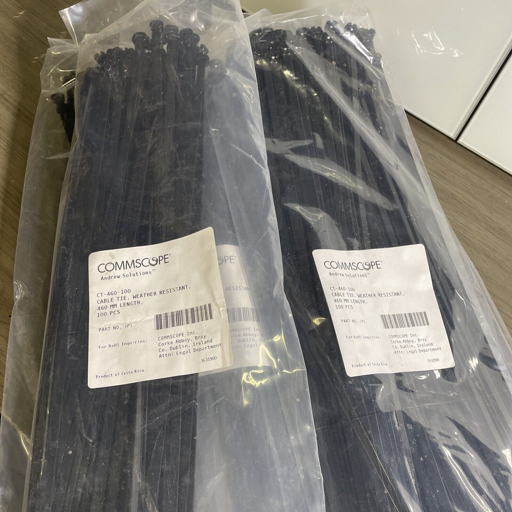 COMMSCOPE CT-460-100 460mm Cable Tie, Heat Stabilized, Weather Resi...