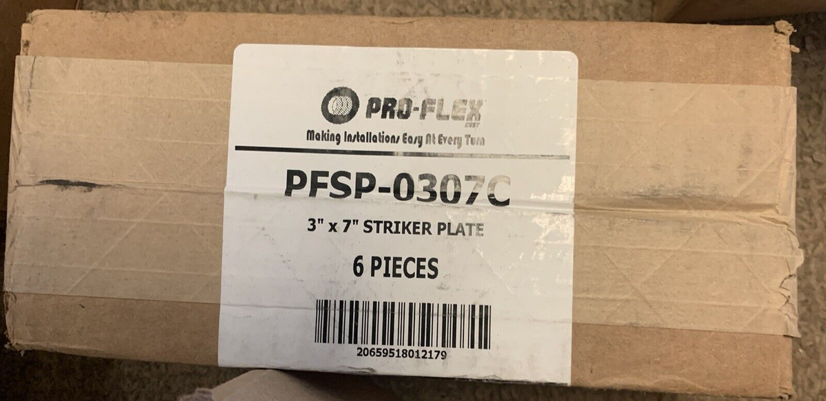 Pro-Flex Striker Plate 3" X 7" PFSP-0307C (6 PC BOX) | Me...