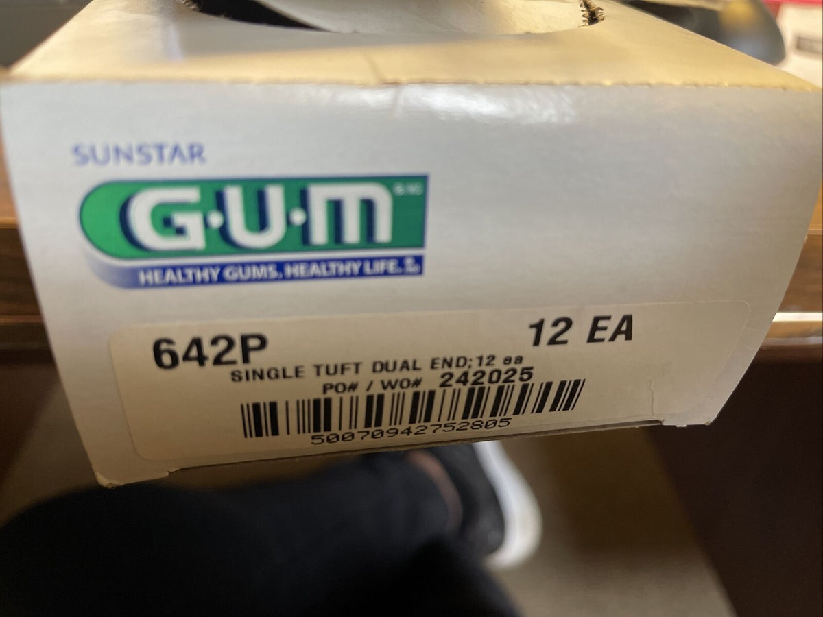 NEW SUNSTAR GUM SINGLE TUFT DUAL END SNAP-ONS SULCUS BRUSH 642P (12...