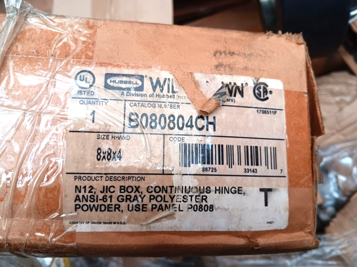 HUBBELL N12 J1C JUNCTION BOX CONTINUOUS HIDGE | Mega Mart Warehouse