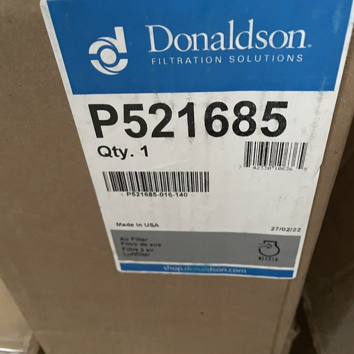 Donaldson P521685, Primary Wrap Air Filter Replacement /Caterpillar...