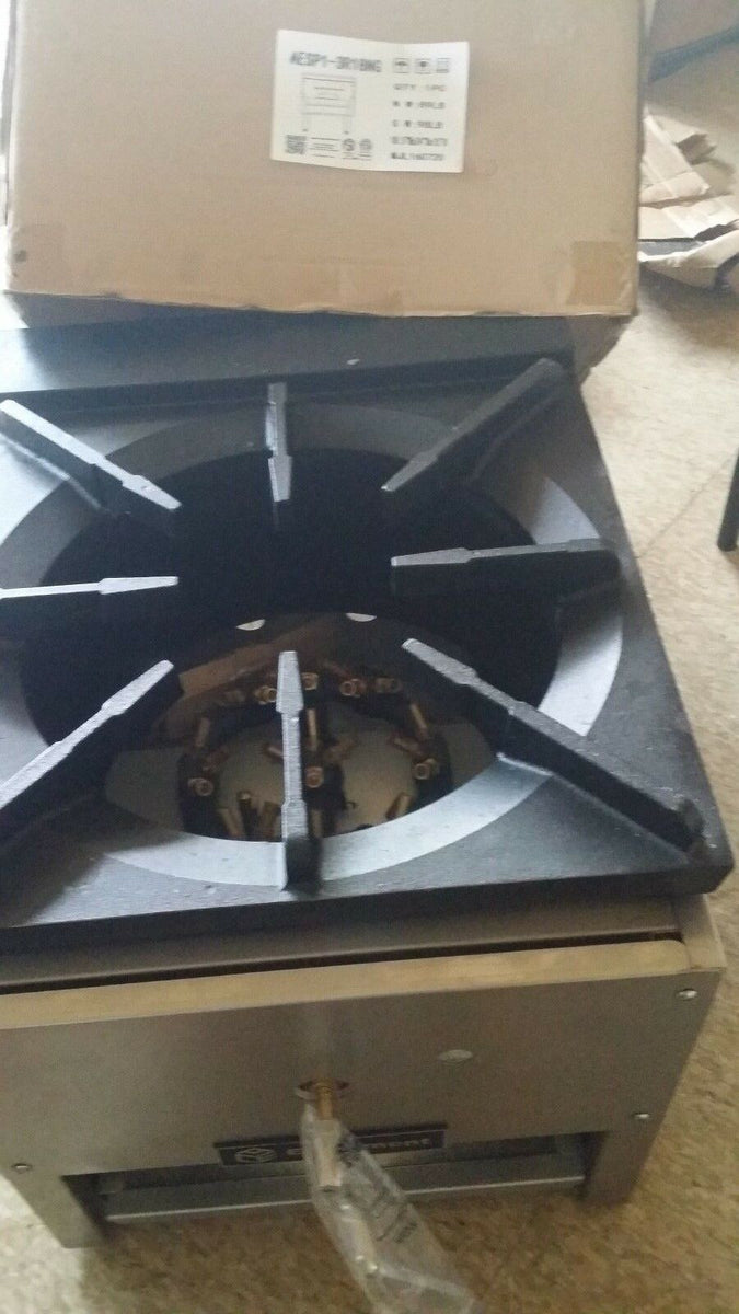 ACE Heavy Duty 3 Ring Stock Pot Stove Natural Gas 18" H AESP1-...