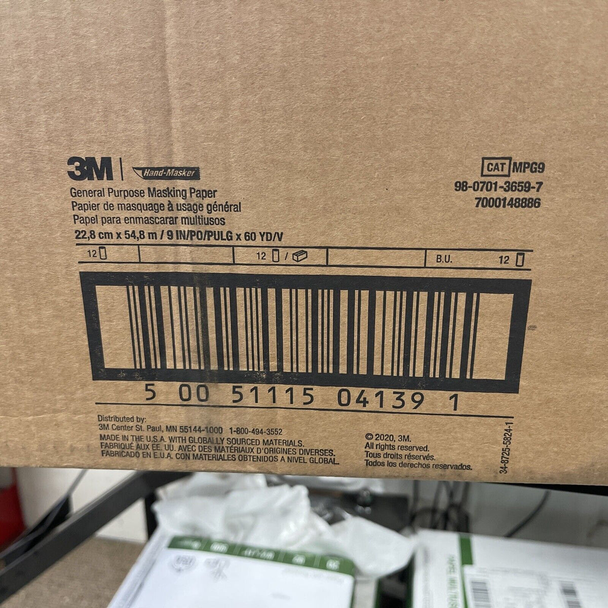 3M MPG9 General-Purpose Masking Paper, 9-in. x 60-Yds. - Quantity 1...