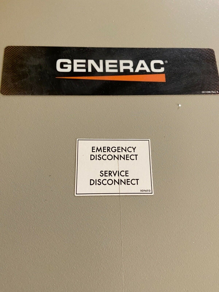 NEW Generac Transfer System Data 120/240V 200 Amp 60 Hz 10000011659...