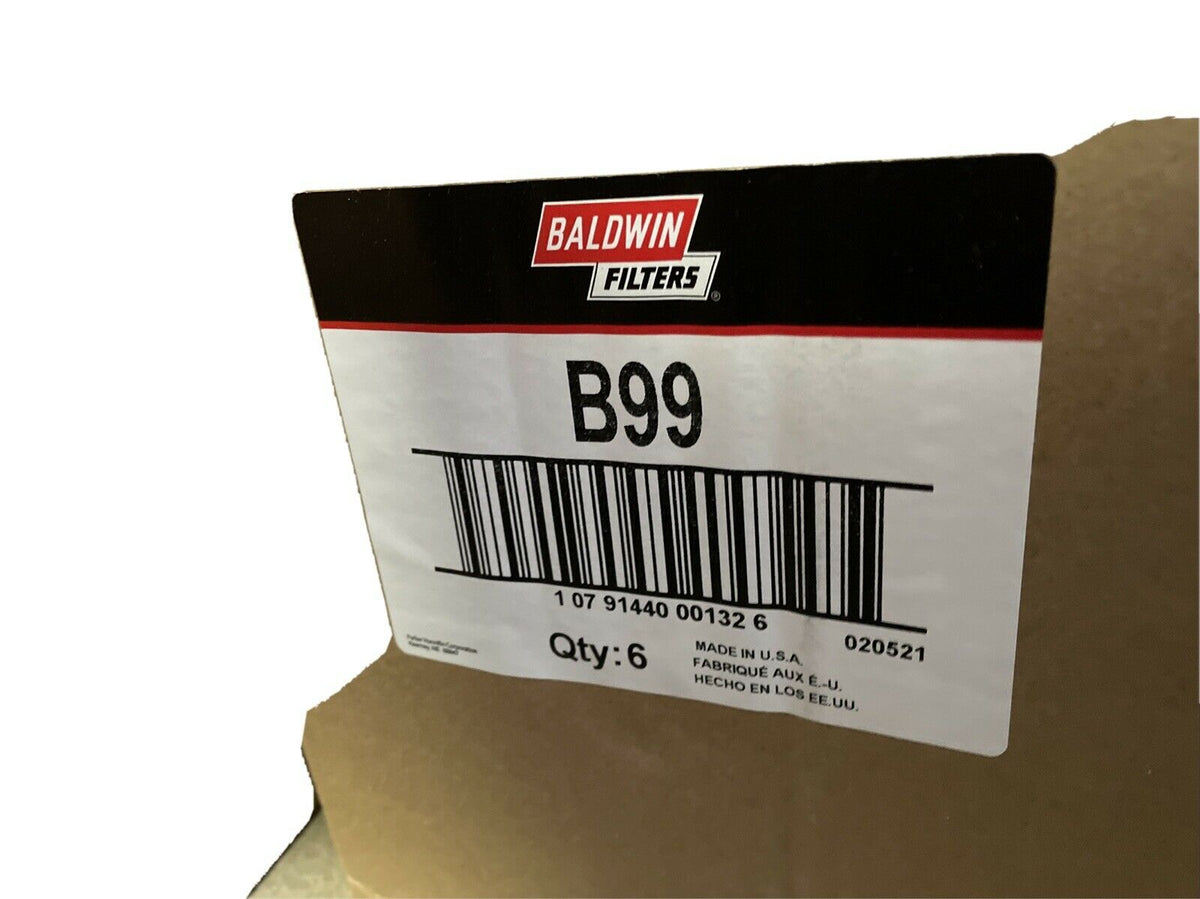 NEW GENUINE BALDWIN ENGINE OIL FILTER B99 (6 PC CASE) | Mega Mart W...