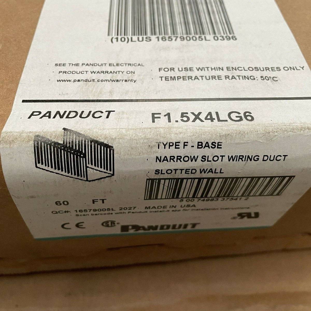 Panduit F1.5X4LG6 Narrow Slot Wiring Duct | Mega Mart Warehouse