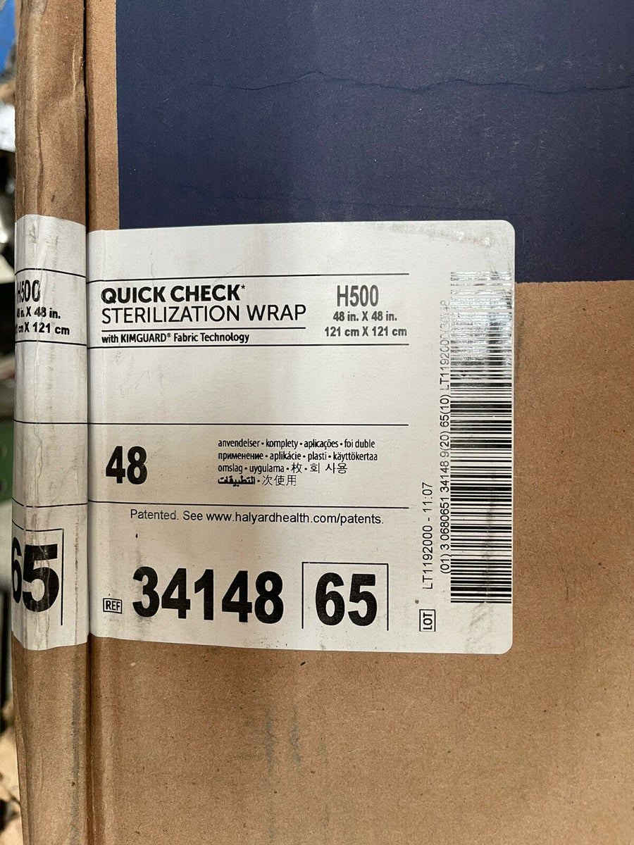 HALYARD QUICK CHECK STERILIZATION WRAP H500, 34148, 48X48 (CASE OF ...
