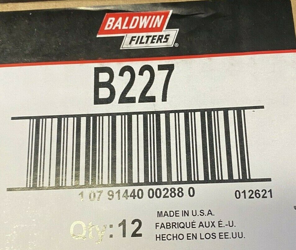 NEW GENUINE Engine Oil Filter Baldwin B227 (12 PER CASE ) | Mega Ma...