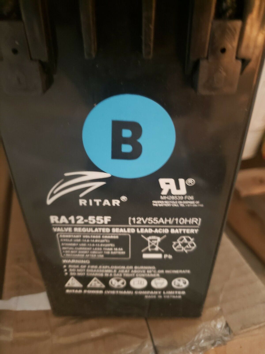 New Ritar RA12-55f 12v 55ah VRLA Rechargeable Battery 10hr | Mega M...