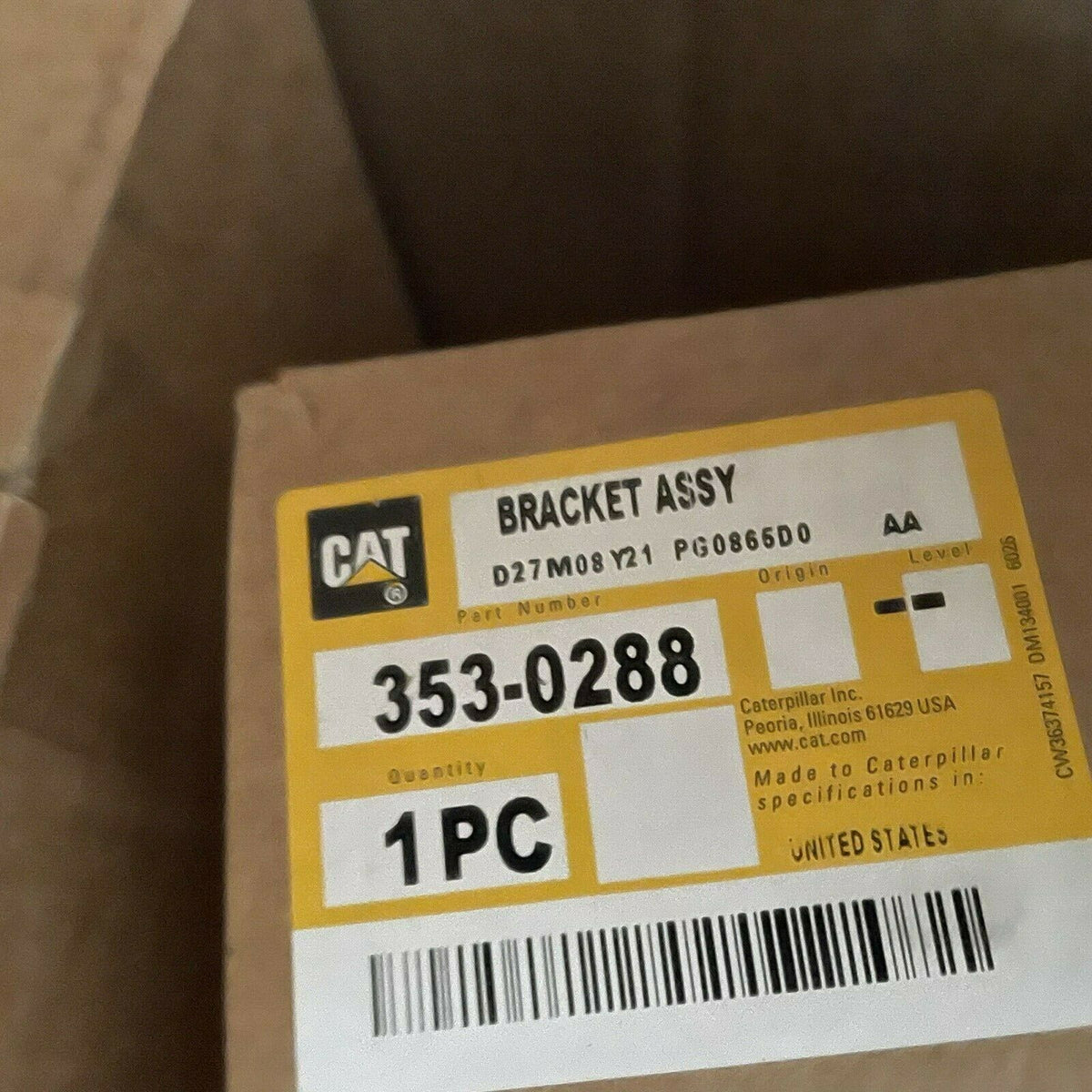 NEW GENUINE CAT BRACKET ASSEMBLY 353-0288 | Mega Mart Warehouse
