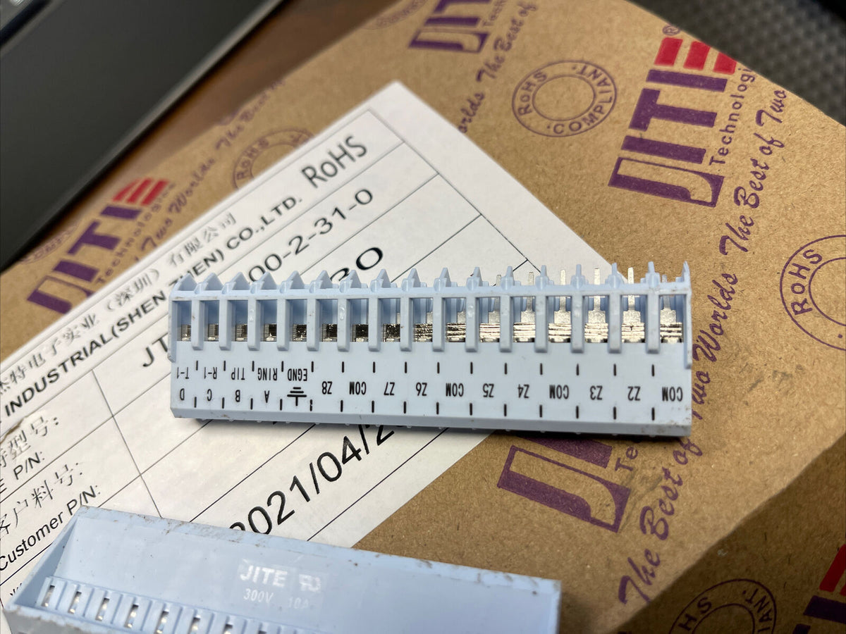 (2 PER LOT) JITE Industrial Terminal Block Connector JTB720-00-2-31...