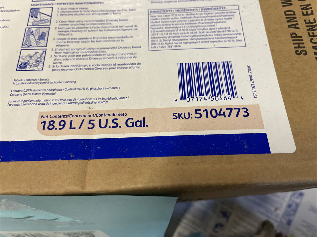 Diversey Complete Floor Finish, 5 Gallon - Floor Care **FREE SHIPPI...