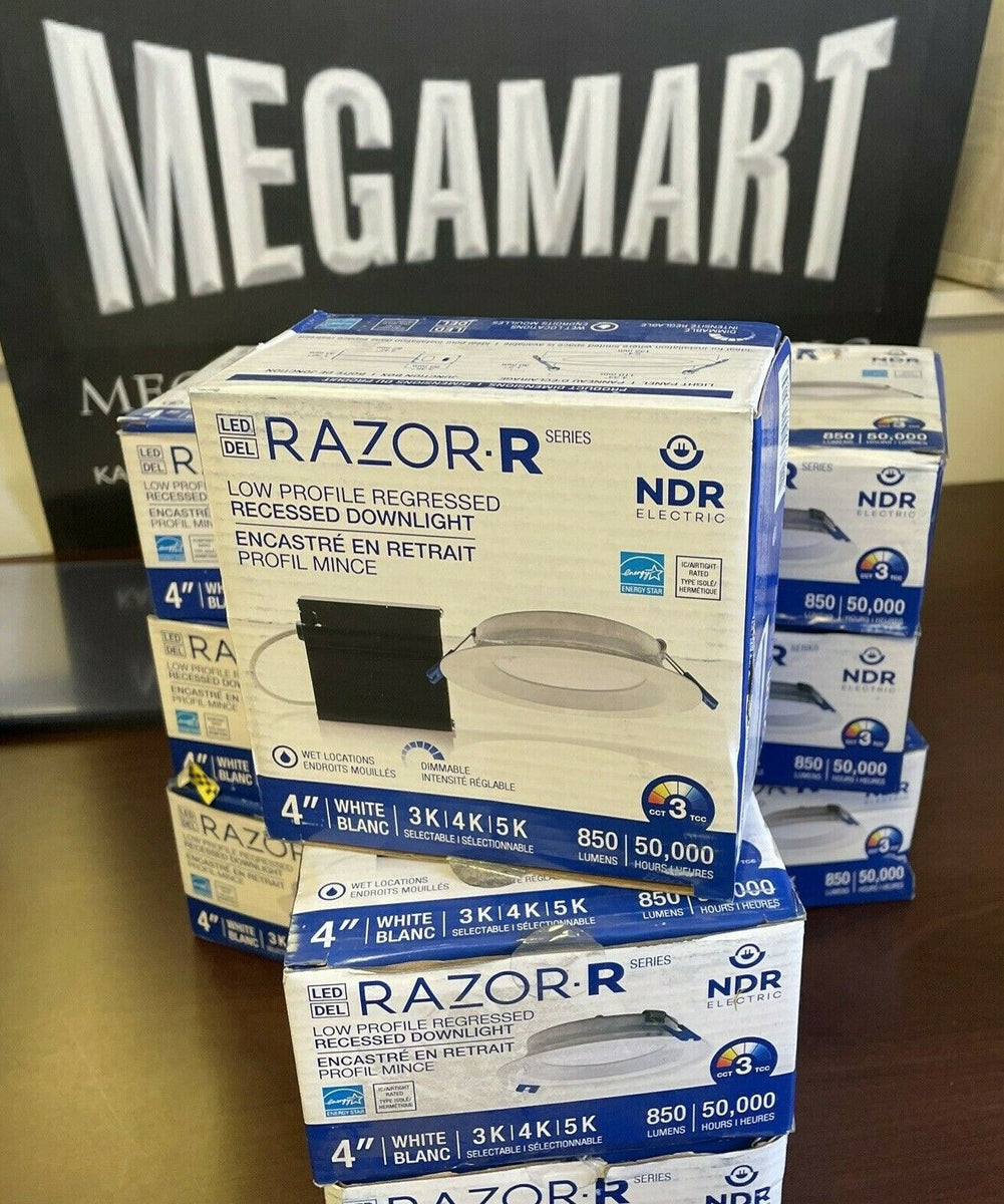 (10) RAZOR-R SERIES LOW PROFILE RECESSED LIGHTS 4" | Mega Mart...