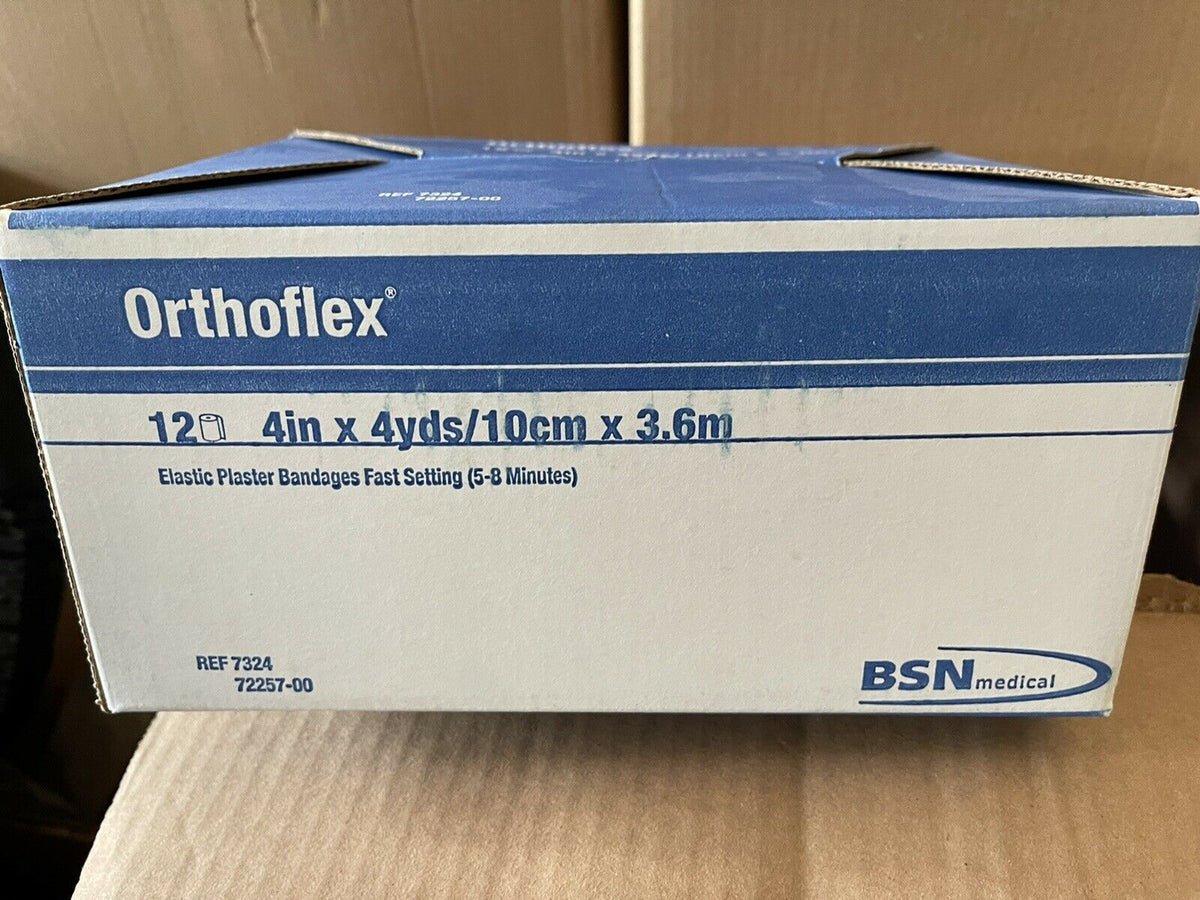 BSN ORTHOFLEX ELASTIC PLASTER BANDAGE FAST SETTING 12PK, 4"X4Y...