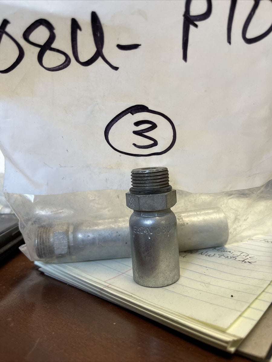 (3) GENUINE Eaton Weatherhead Crimp Fitting 08U-P10 *FREE SHIPPING*...